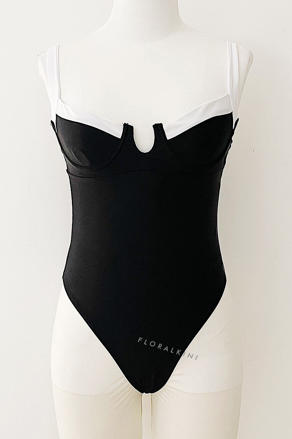 Color Block Underwire One Piece Swimsuit – FloralKini