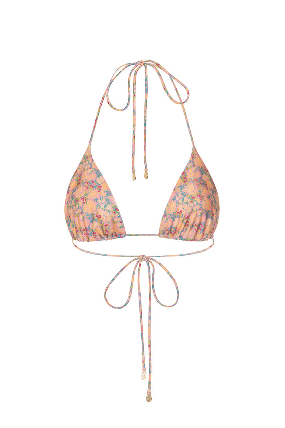 Floral Print Triangle Halter Tie Side Bikini Set – FloralKini