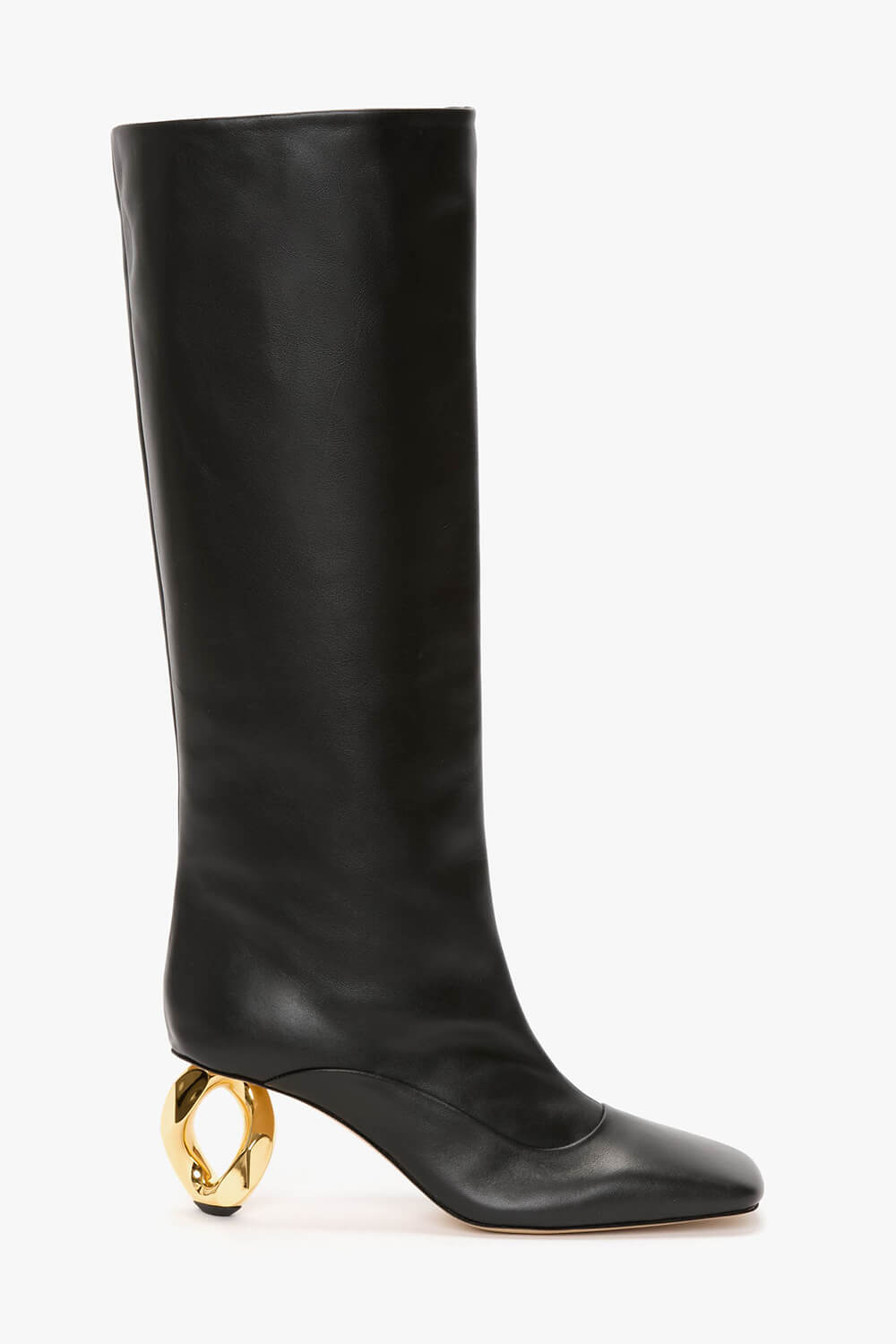 Square Toe Chain Heel Knee High Boots – FloralKini