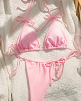 Triangle Halter Tie Side Bikini Set – FloralKini