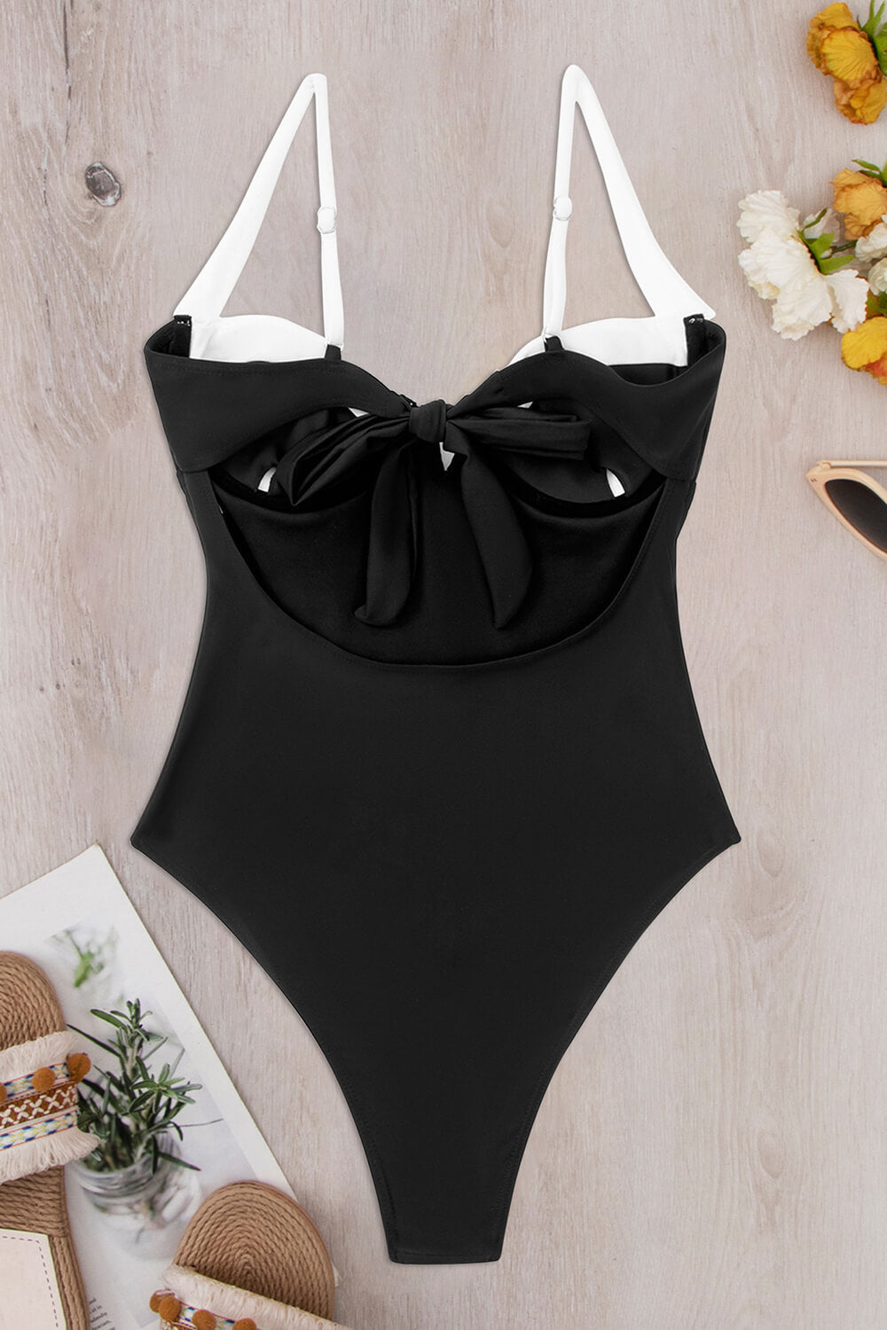 Color Block Underwire One Piece Swimsuit – FloralKini