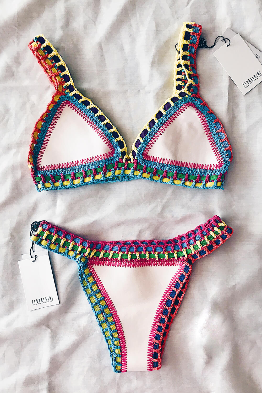 Handmade Crochet Reversible Triangle Bikini Bottoms – FloralKini